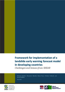 Framework for implementation of a landslide early warning forecast model in developing countries ...